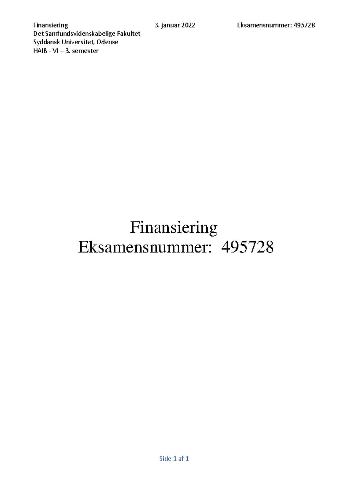 Finansiering-eksamen-2022 - Det Samfundsvidenskabelige Fakultet ...
