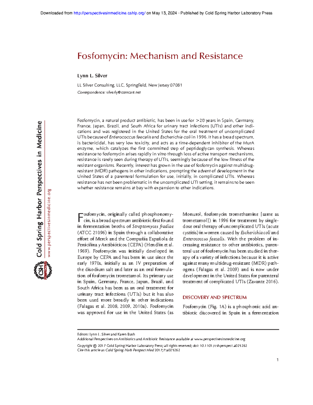 Fosfomycin Mechanism and resistance - Fosfomycin: Mechanism and ...