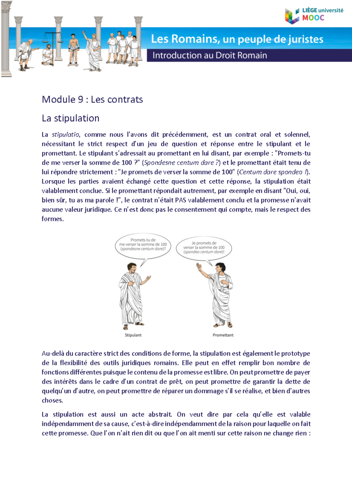 Module 9 sequence 1 - Module 9 : Les contrats La stipulation La ...