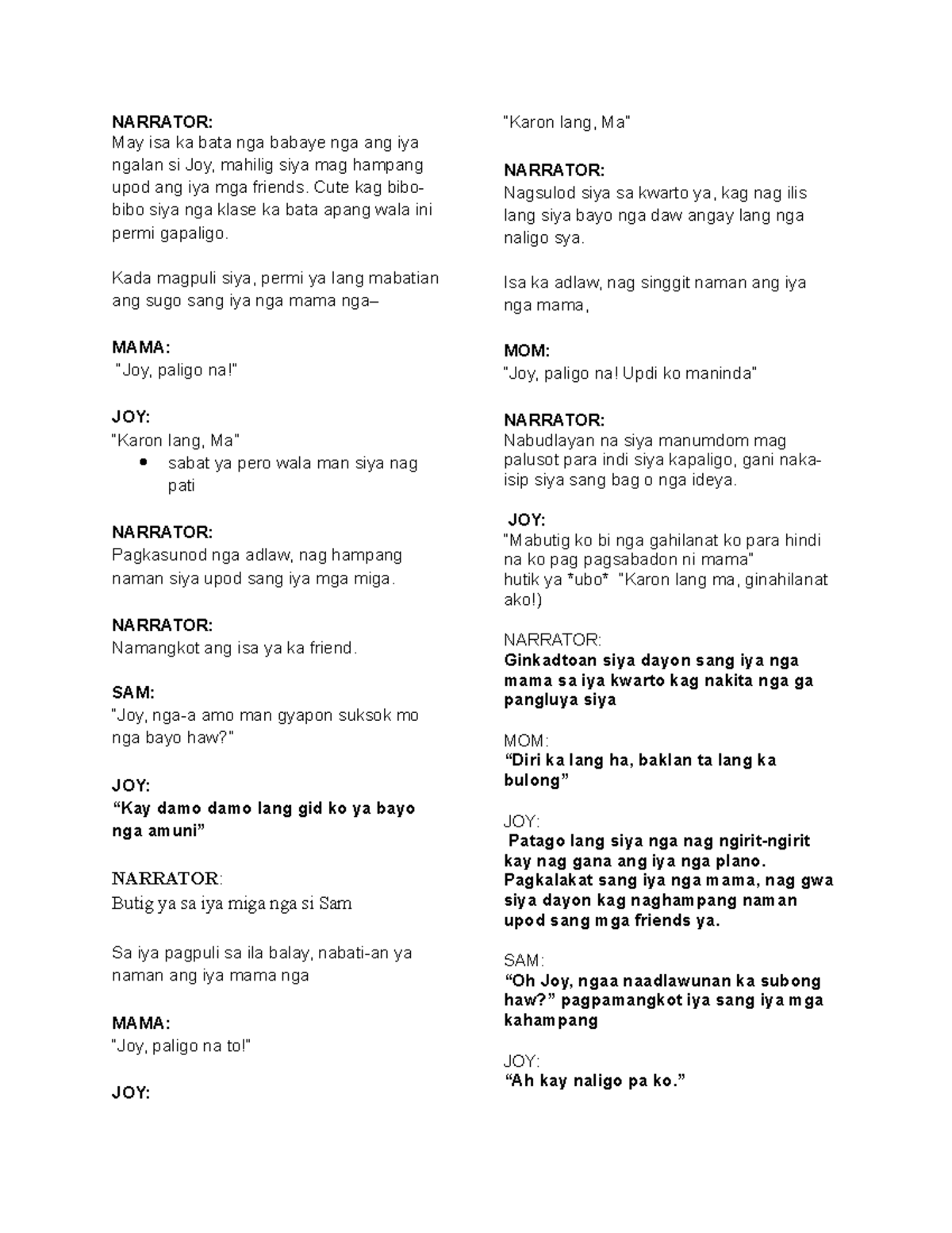 NSTP - sghfjhyncycuxfvsdzfxsrhndvnc - NARRATOR: May isa ka bata nga ...