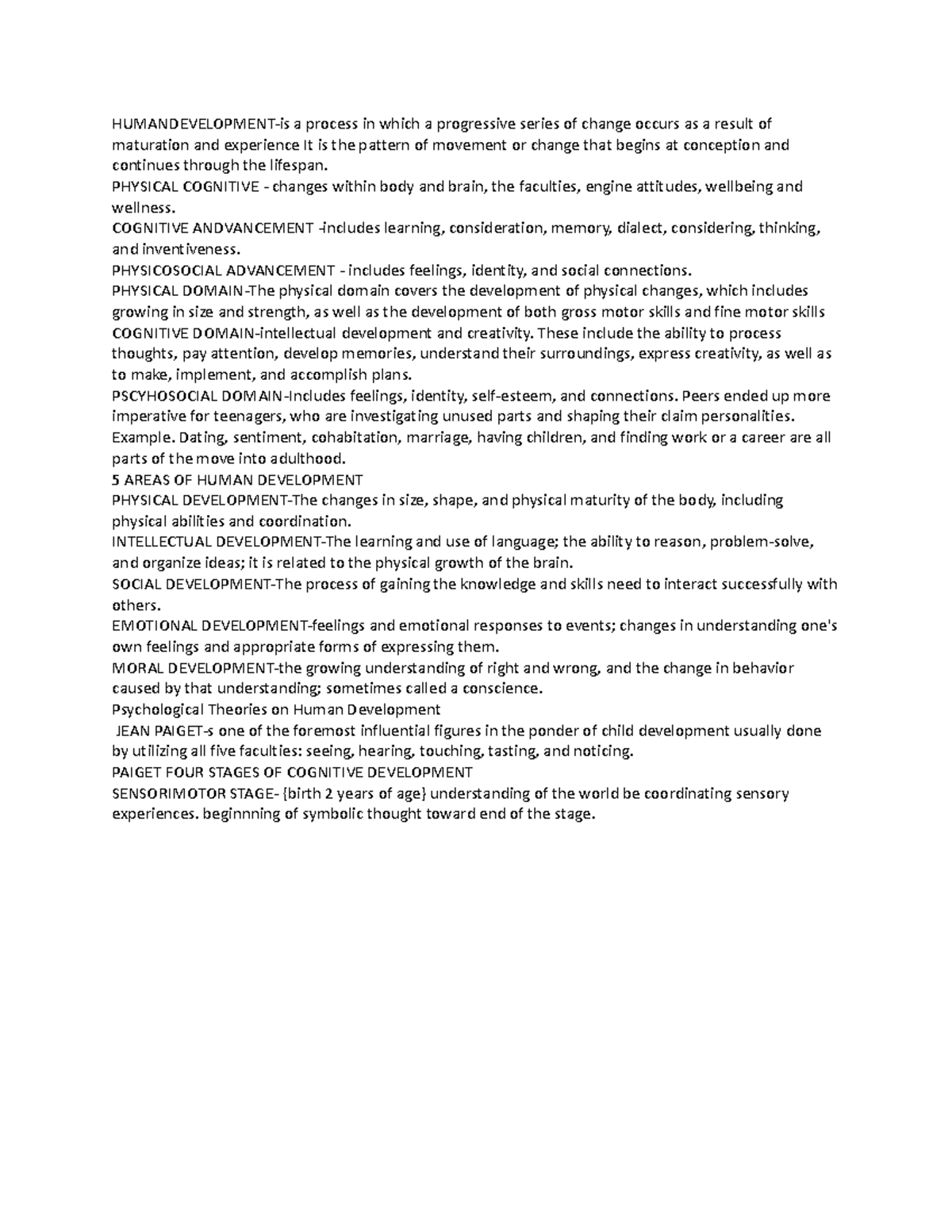 Humandevelopment - this is the human development pointers ...