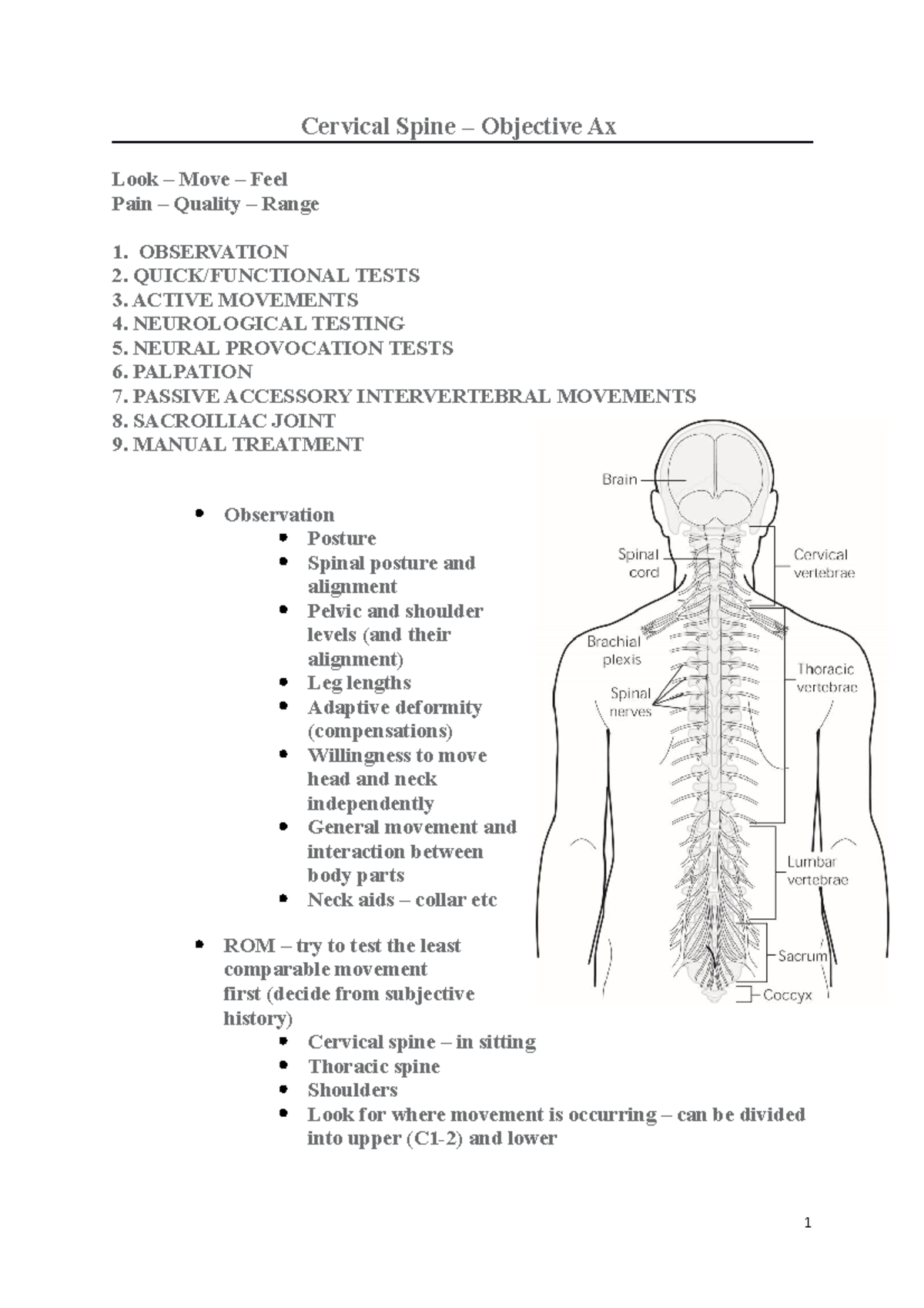 Objective Ax - Cervical Spine – Objective Ax Look – Move – Feel Pain ...