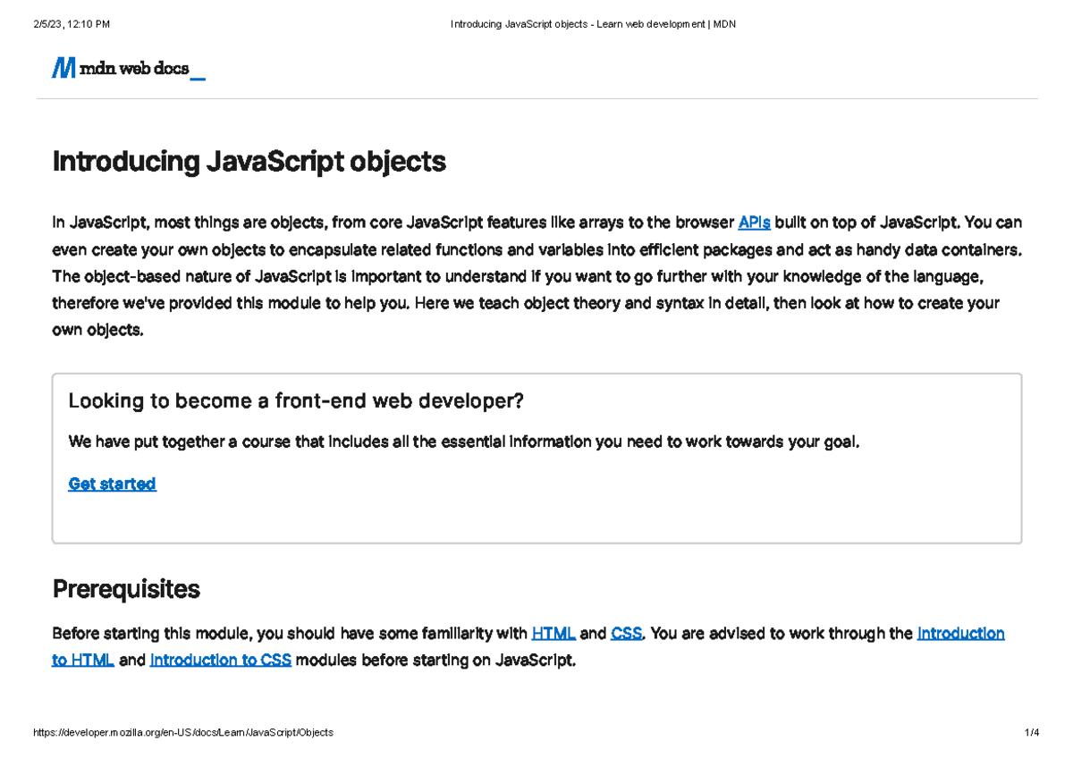 Introducing Java Script Objects Learn Web Development Mdn Introducing Javascript Objects In