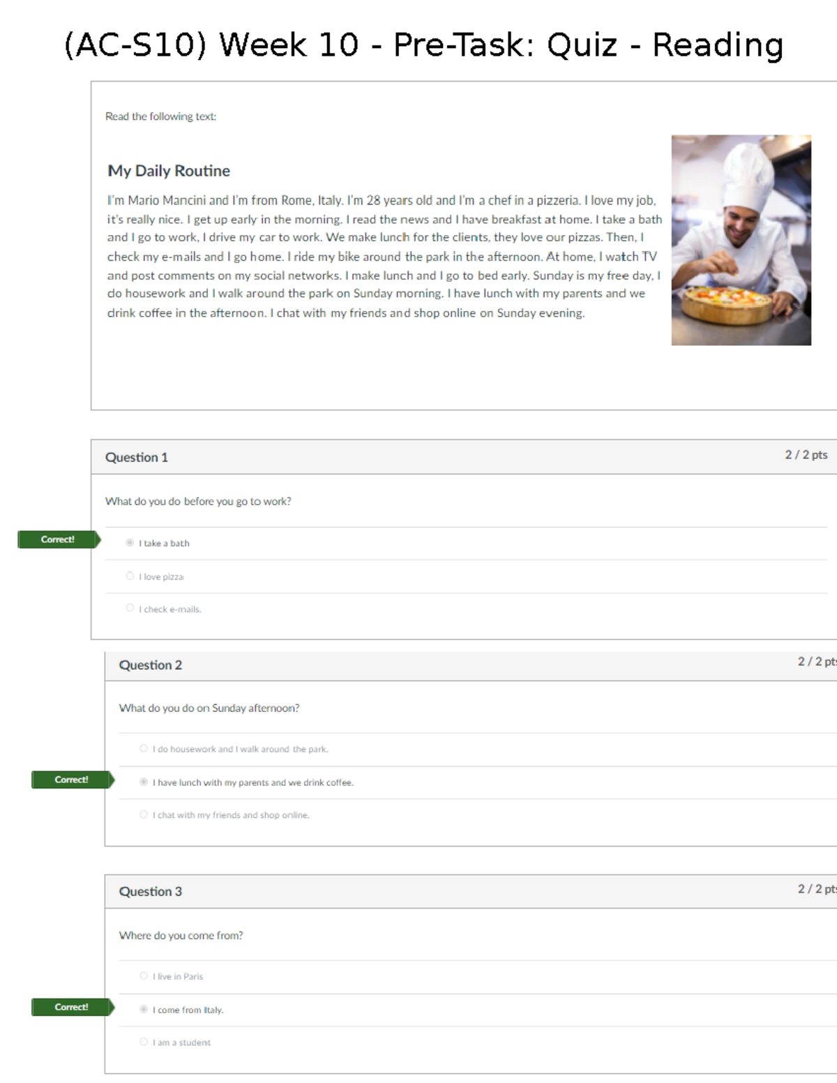 Week 10 Pre Task Quiz Reading Comprehension - Ingles - (AC-S10) Week 10 ...