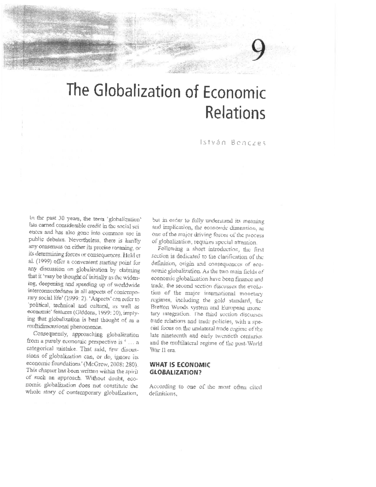 Chapter 9 - The Globalization of Economic Relations - Civil Engineering ...