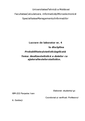 LAB 1 MN - laborator 1 - Universitatea Tehnică a Moldovei Catedra ...