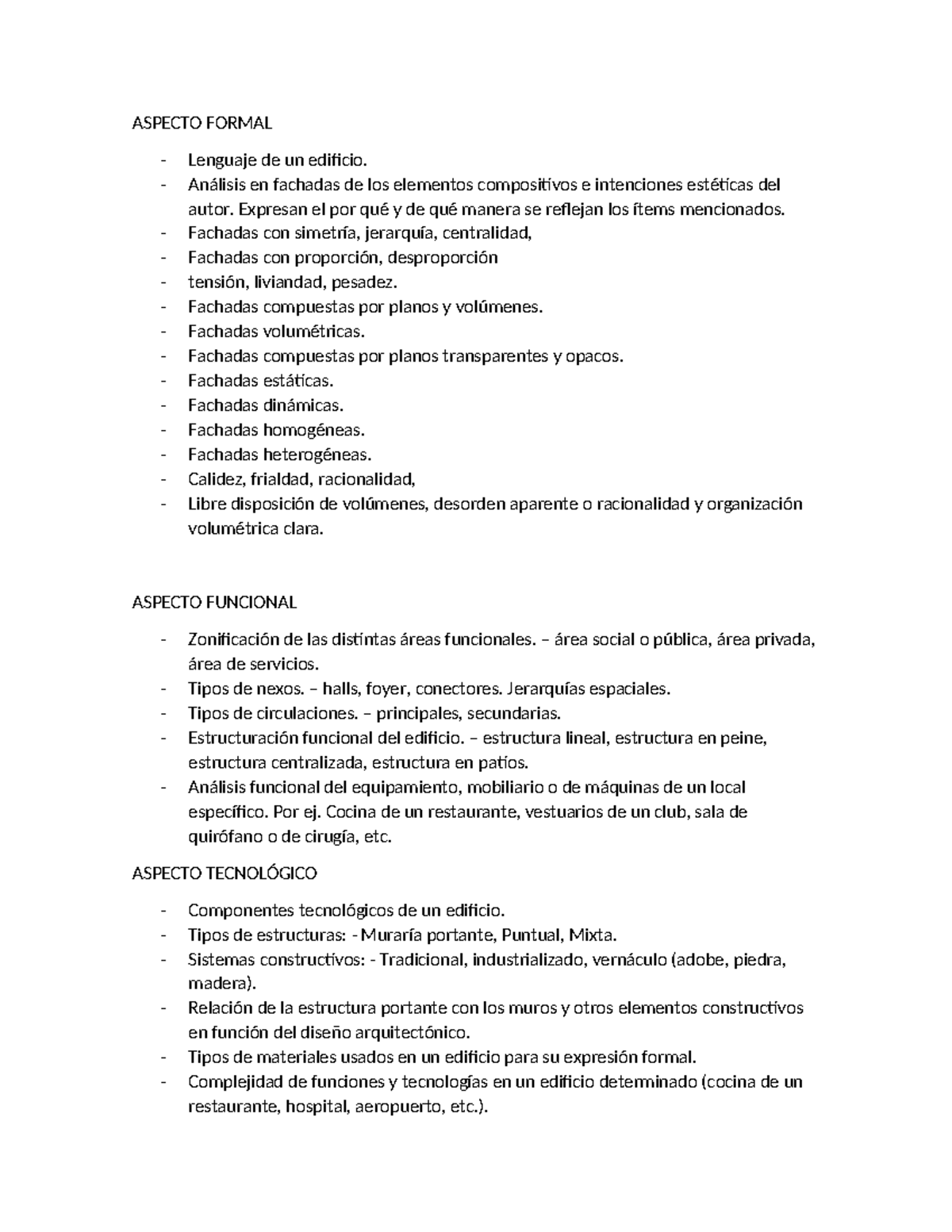 GUIA Critica DE LA Arquitectura - ASPECTO FORMAL Lenguaje de un ...