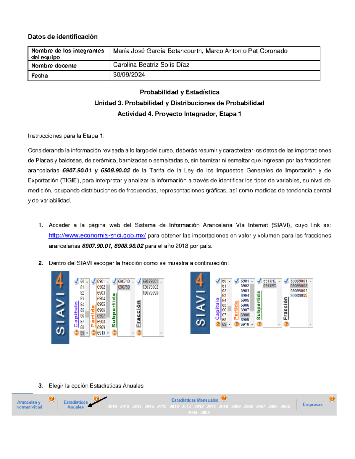PIE1 Act4 - Apunte - Datos de identificación Probabilidad y Estadística Unidad 3. Probabilidad y ...