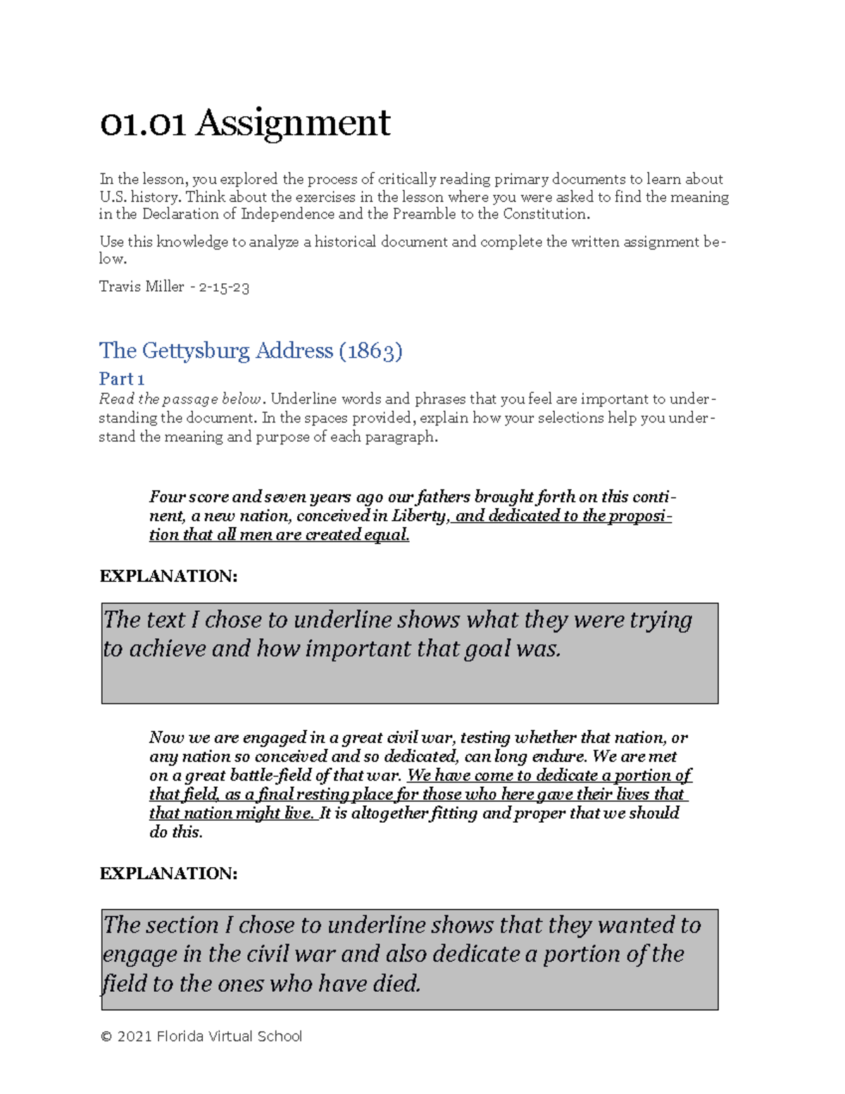 1.01 ter benditah - 01 Assignment In the lesson, you explored the process of critically reading ...