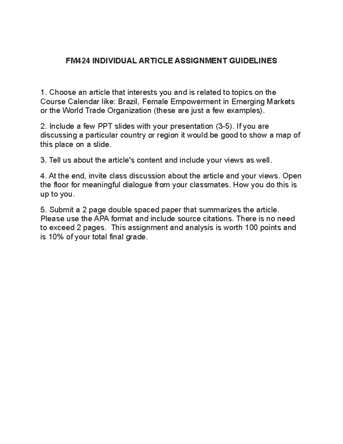 FM424 Individual Article Assignment Guidelines (2) corrected(1) - FM424 ...