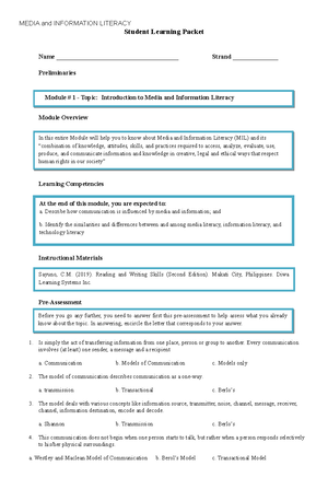 PE-and-Health-3-Week-2- Final - PHYSICAL EDUCATION AND HEALTH 3 Student ...