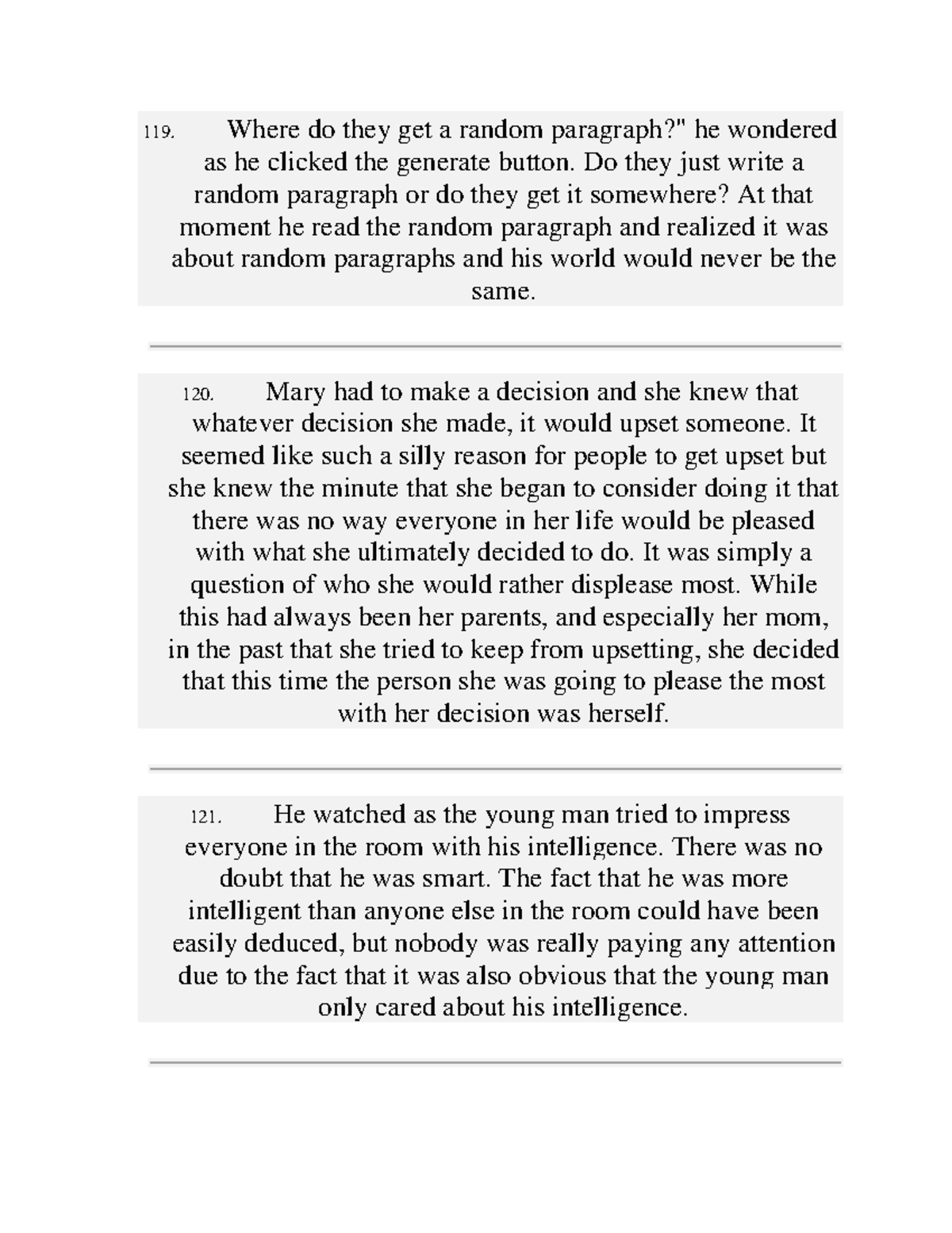 A Paradoxx for Display-35 - Where do they get a random paragraph?" he ...