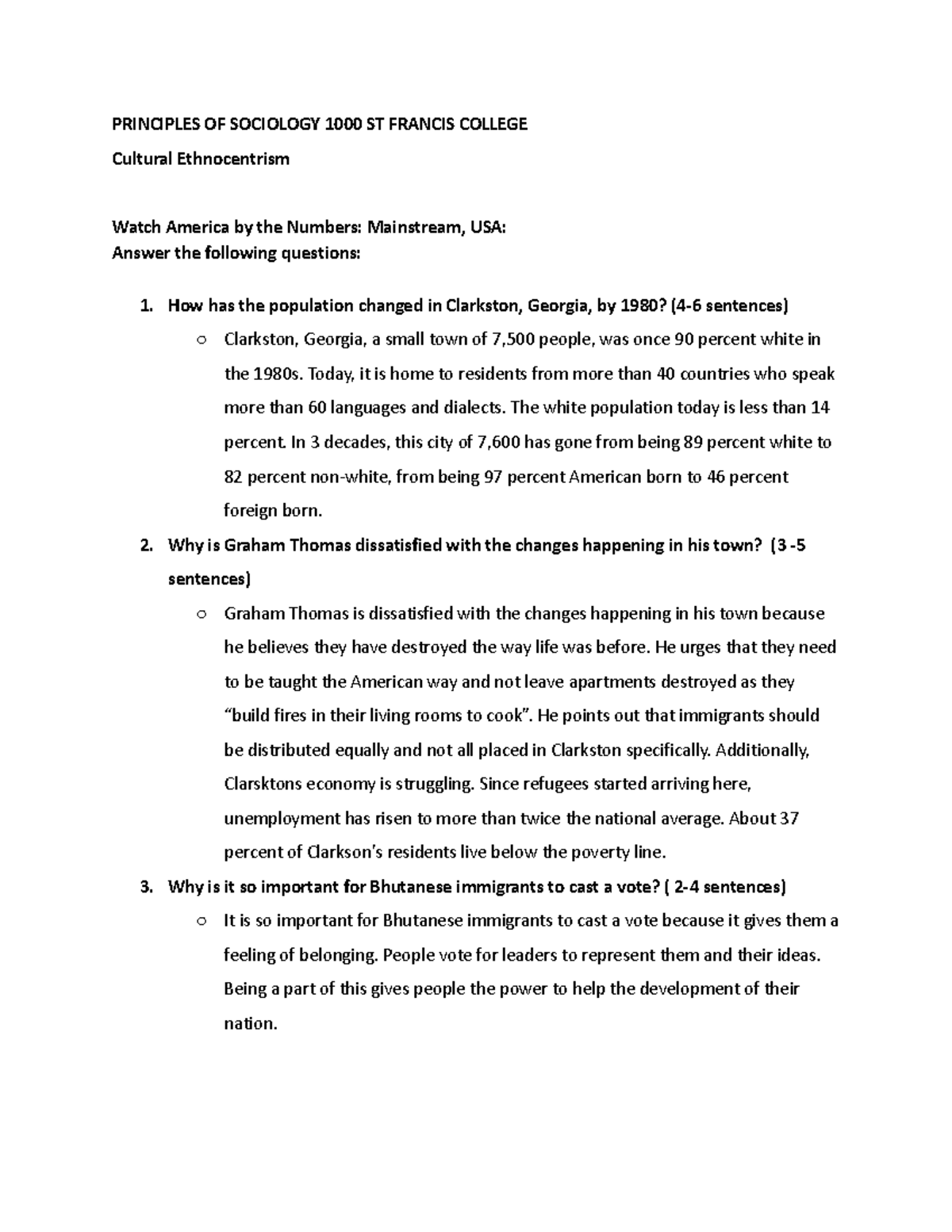 Principles of Sociology - Cultural Ethnocentrism - PRINCIPLES OF ...