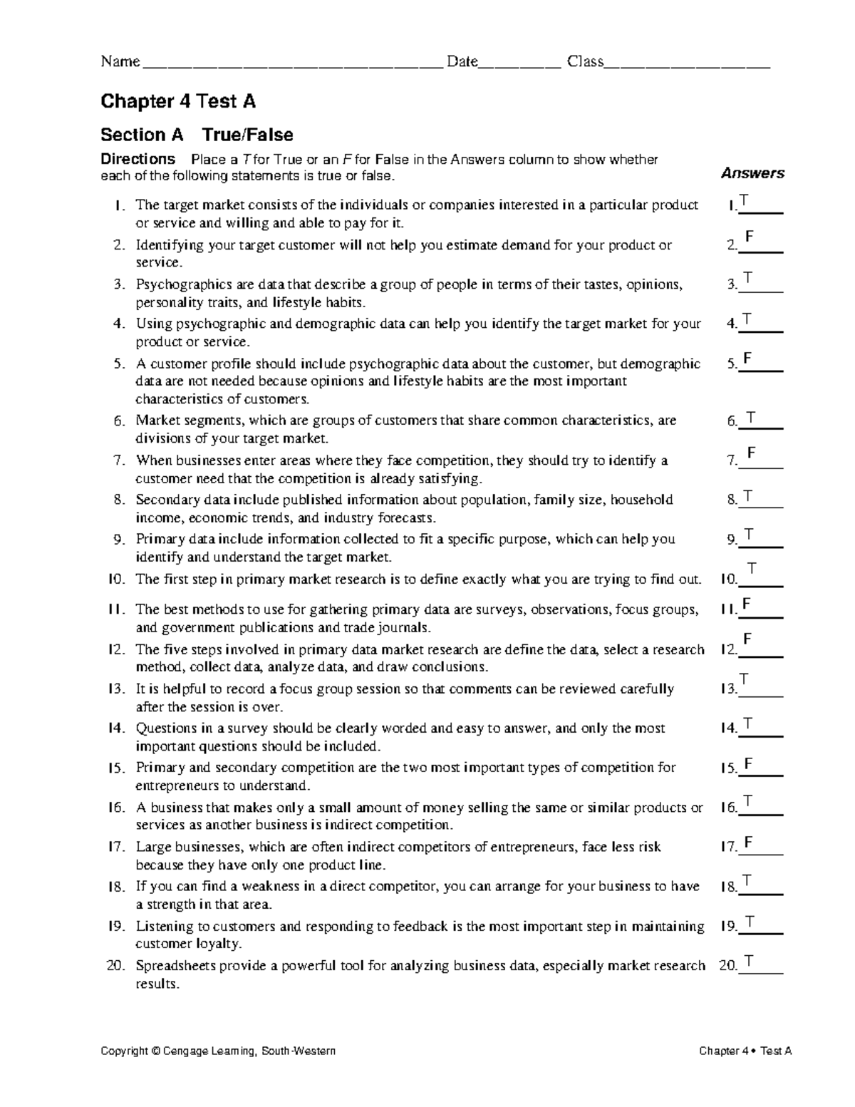 Kyle Haffely - Chapter Test 4A pdf - Name ...