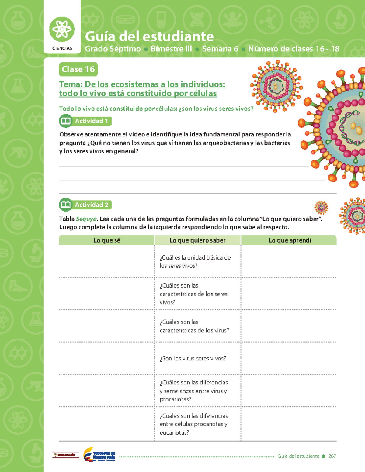 Ciencias séptimo grado - Grado Séptimo Bimestre III Semana 6 Número de ...