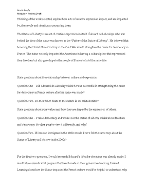 Module 4 Project Draft - Thinking of the work selected, explore how ...