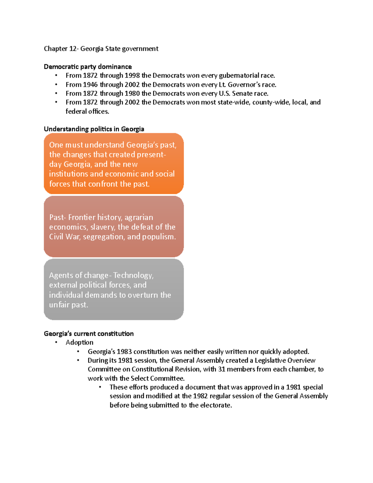 Chapter 12 georgia state government - Chapter 12- Georgia State ...