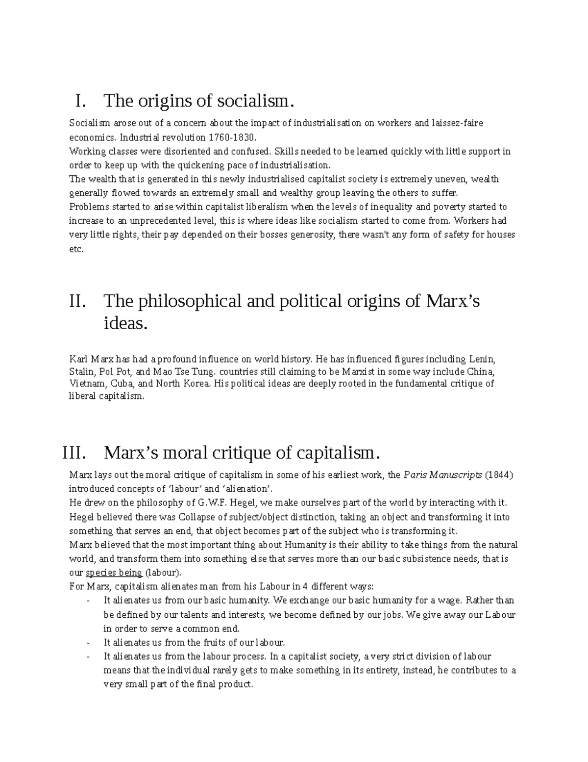 5.1. Socialism & Marxism - I. The origins of socialism. Socialism arose ...
