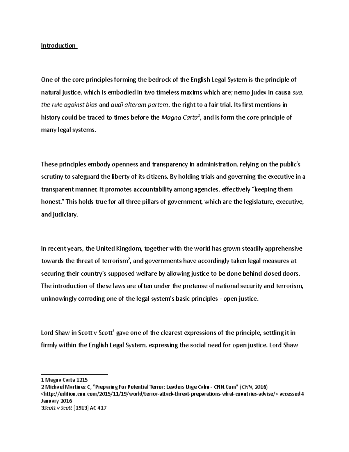 Y10915153- Common Law Assignment - Introduction One of the core ...