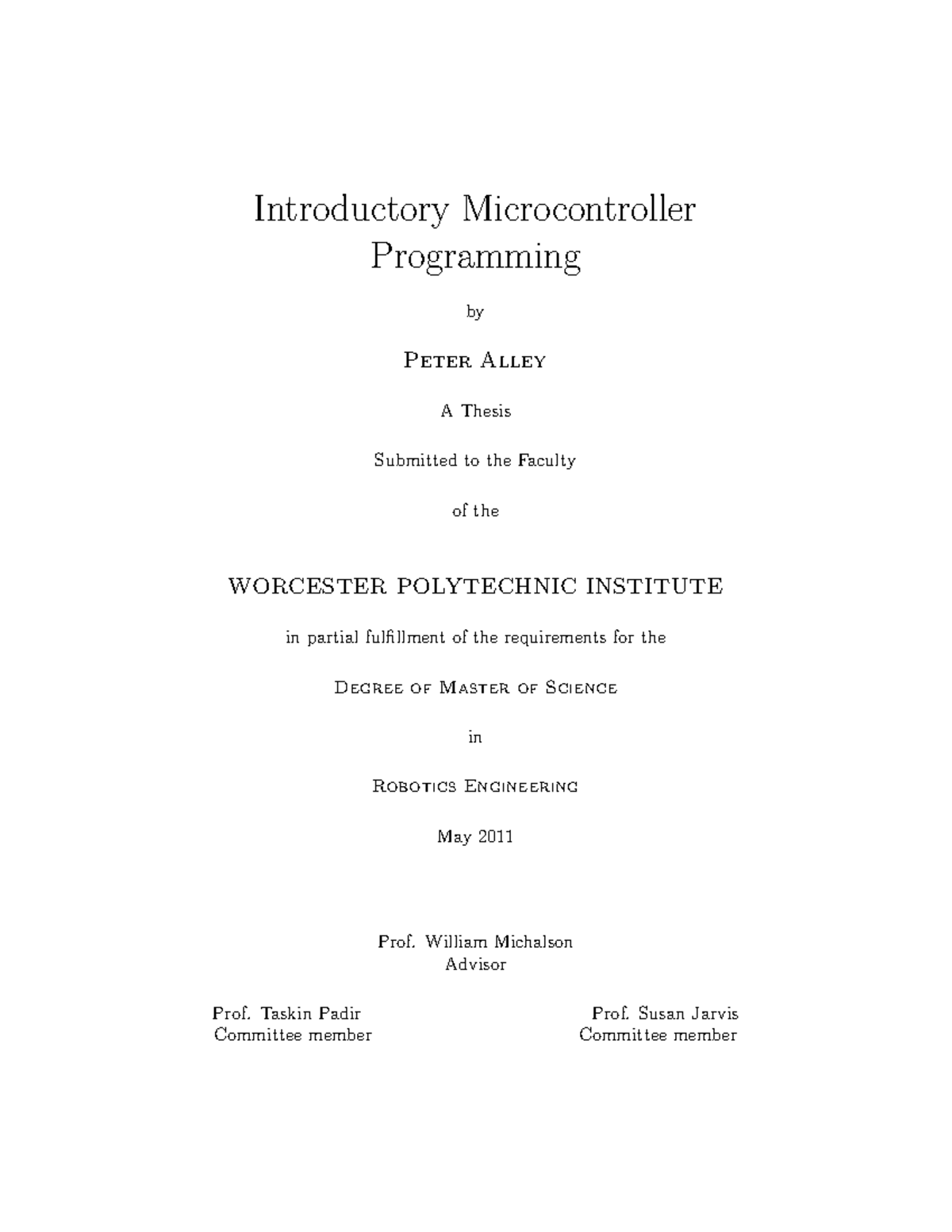 Introduction to Microcontroller by alley - Introductory Microcontroller Programming by Peter ...