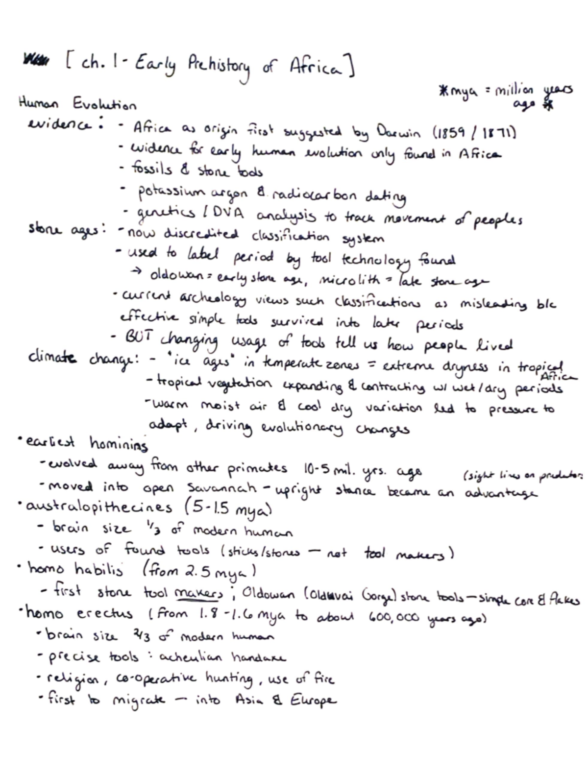 Ch1- early prehistory of Africa - walan [ch. l-Early Pre history of ...