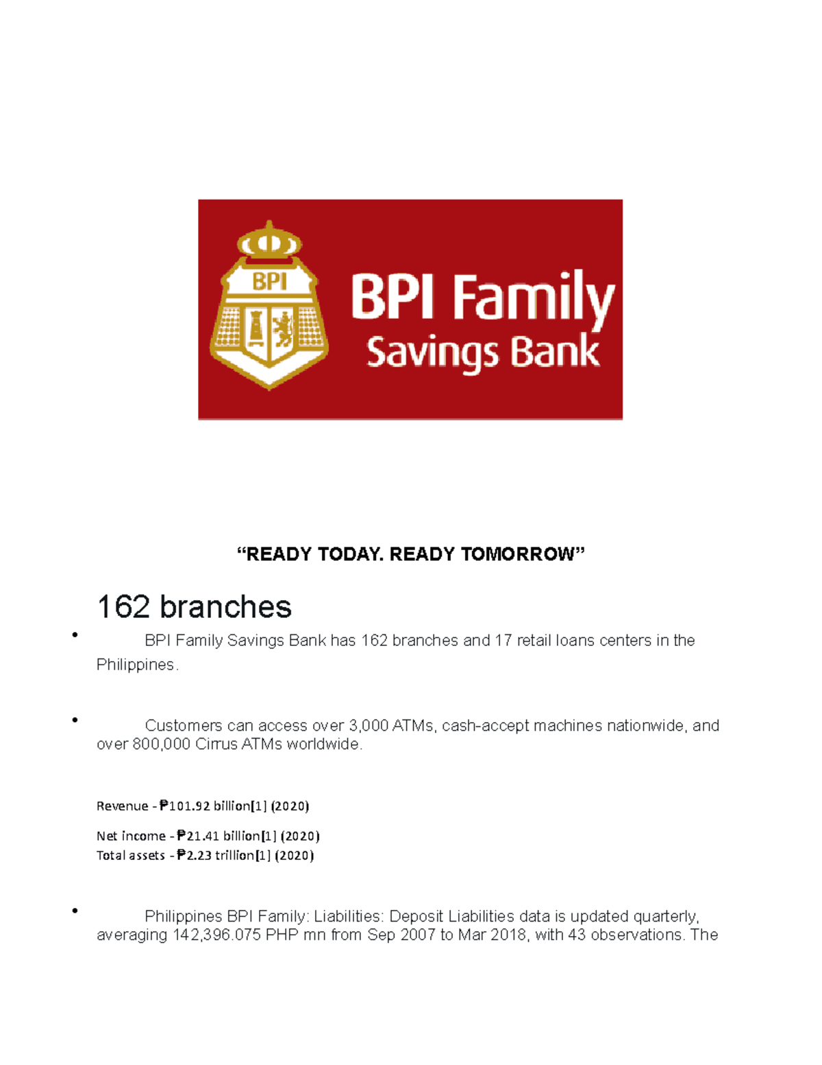 BPI-Savings-Bank - BPI-Savings-Bank - “READY TODAY. READY TOMORROW” 162 ...