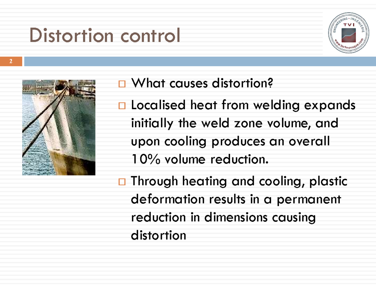 MECH 6541 welding distortion and control part 1 - Distortion control ...