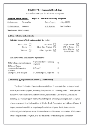 A1 Presentation - Example - The Fun FRIENDS Program Program Summary o ...