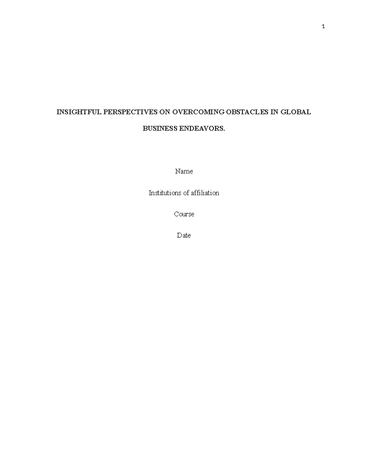 Surmounting Constraints in Cross - INSIGHTFUL PERSPECTIVES ON ...