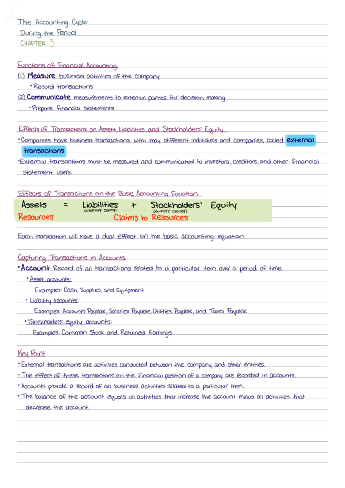 Chapter 3 - Week 3 - The Accounting Cycle During the Period CHAPTER 3 ...