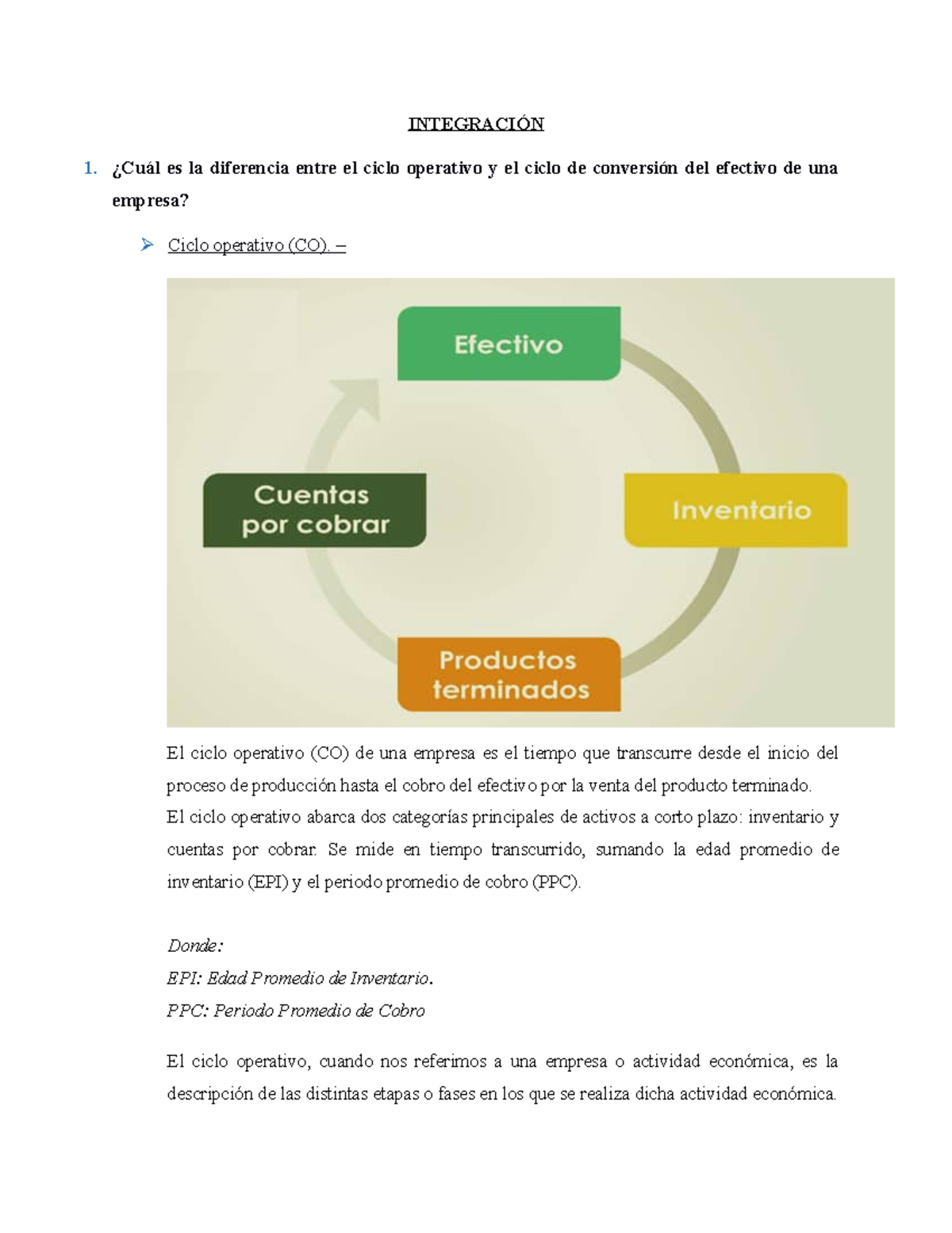 Cap 14 - parte 2 - admi - Apuntes - INTEGRACIÓN 1. ¿Cuál es la ...