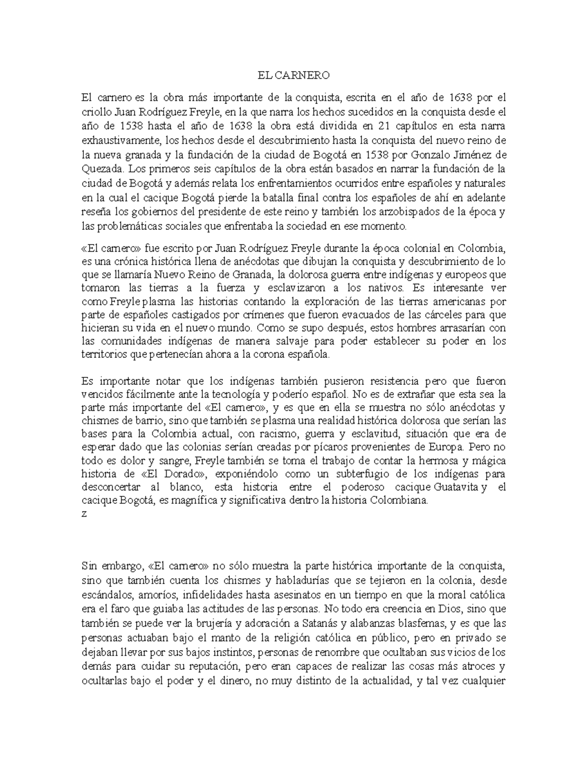 EL Carnero - nnnnnnnnnn - EL CARNERO El carnero es la obra más ...