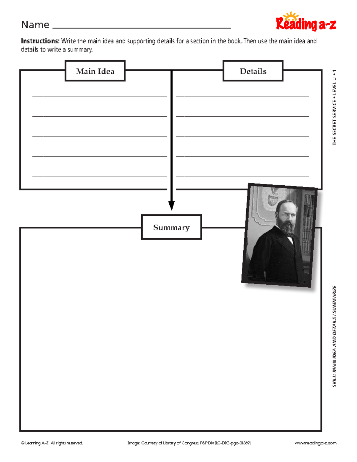 Raz lu26 secretservice wksh - readinga-z Name © Learning A–Z All rights ...