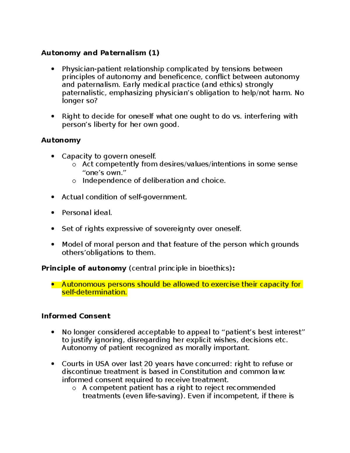 Autonomy and Paternalism 1 - Early medical practice (and ethics ...