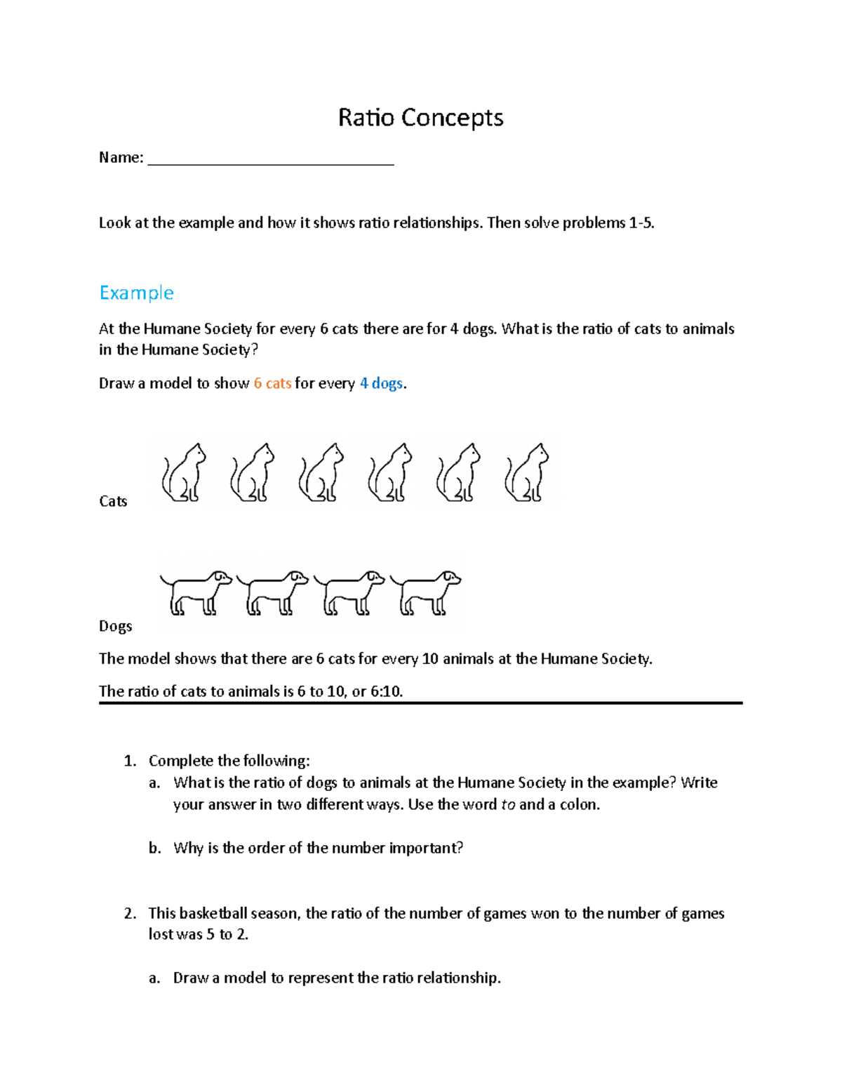 BDM2 Task 2 Ratio worksheet - Ratio Concepts Name ...