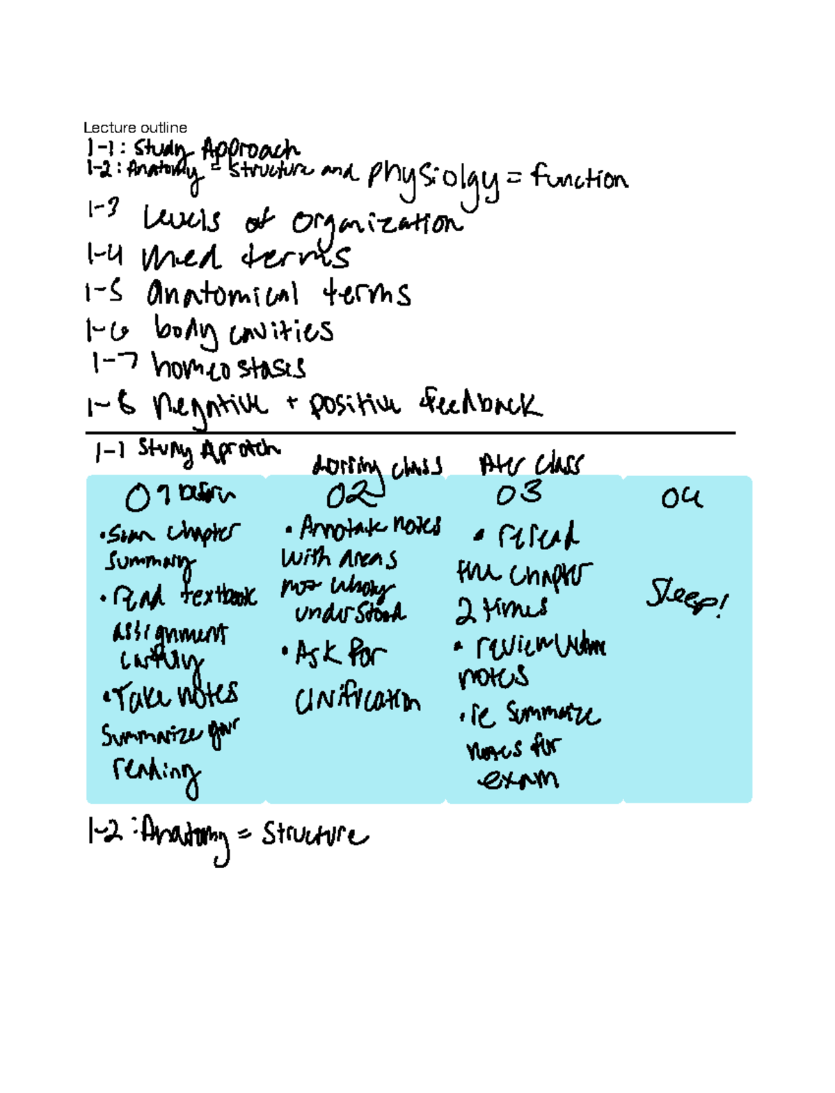 Chapter 1 Bio 205 lecture notes - Lecture outline 1 1 1 studyApproach 2 ...
