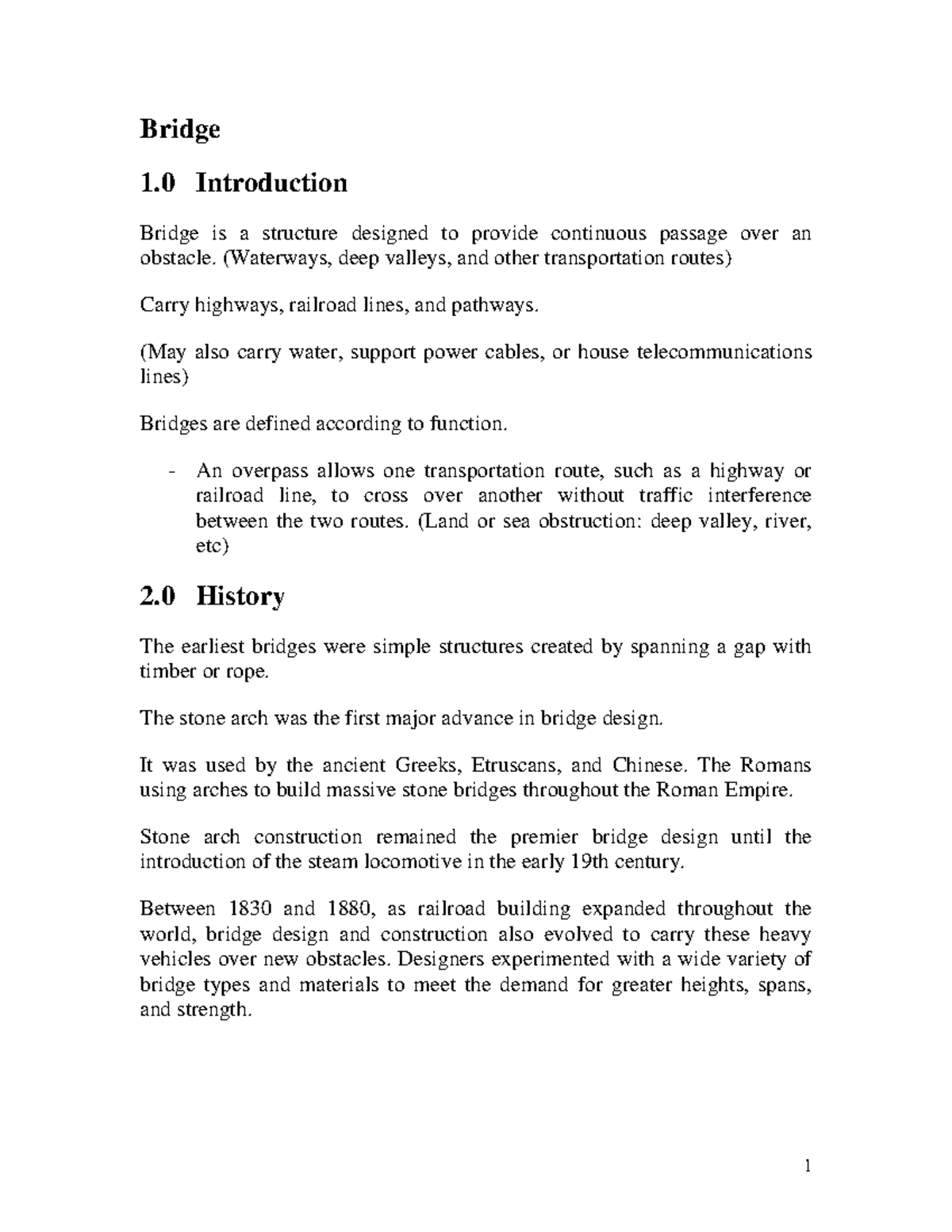 Nota Bridge - En Imran - Bridge 1 Introduction Bridge is a structure ...