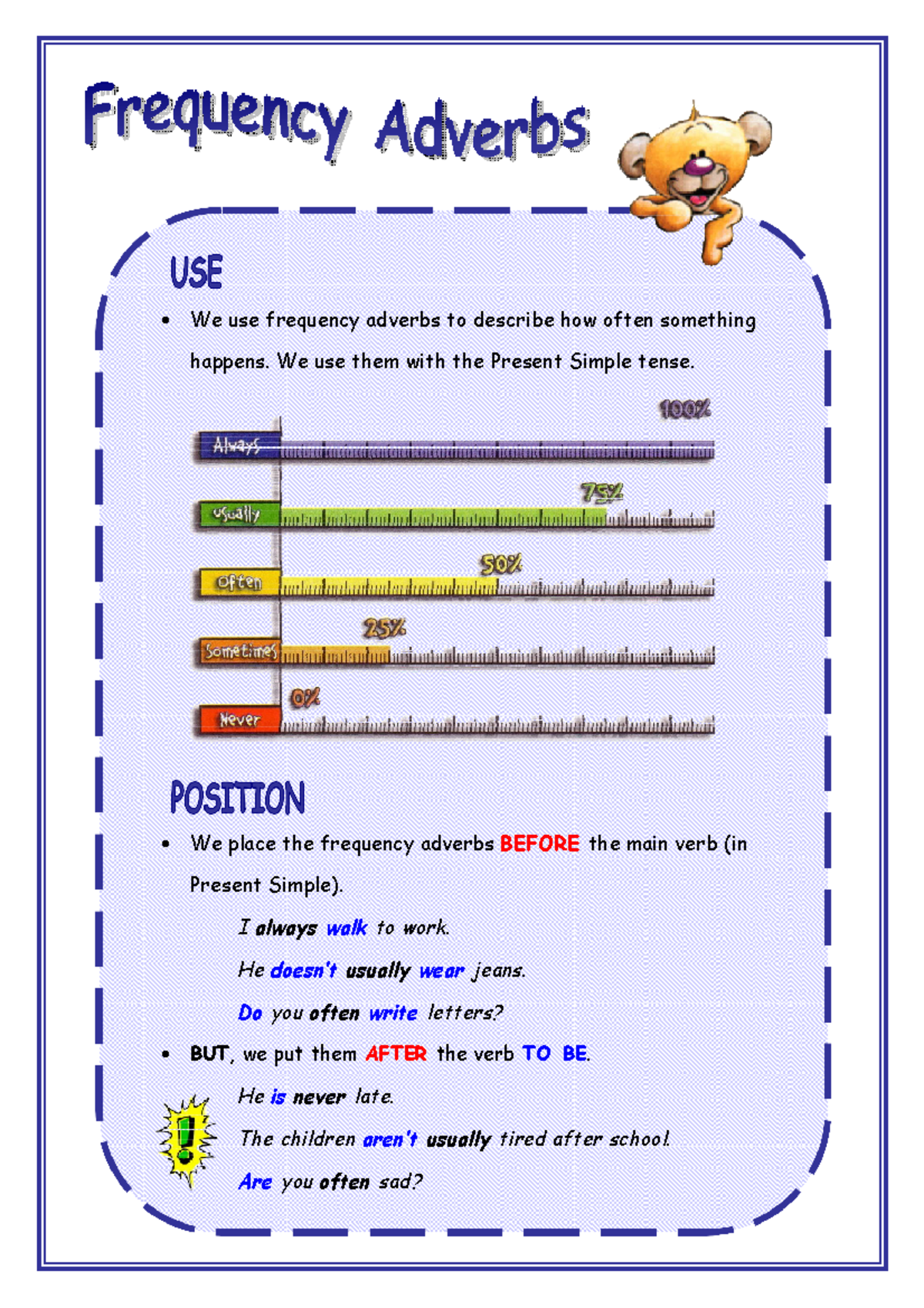 Adverbs of frequency - GRACIAS - We use frequency adverbs to describe ...