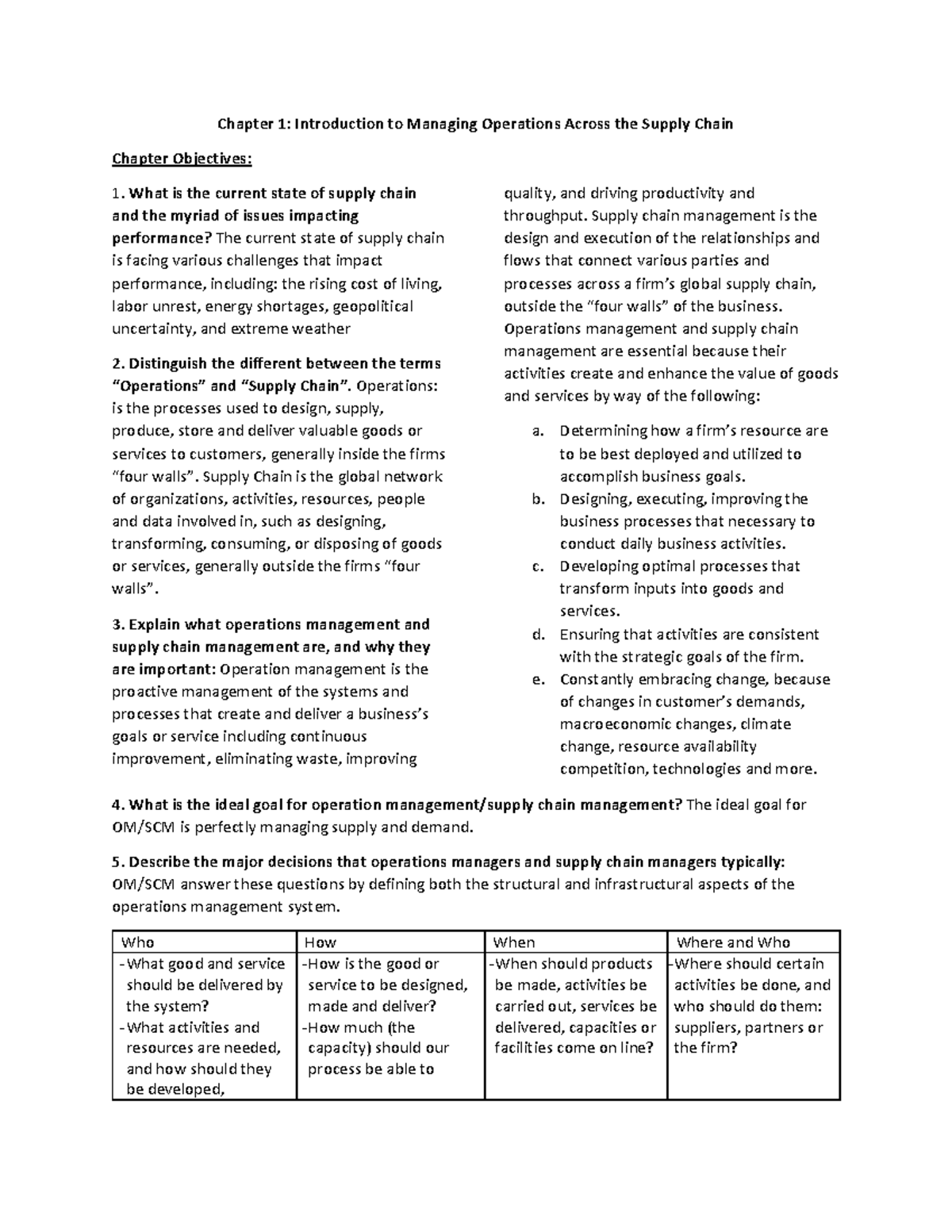 Exam 1 Note (chapter 1-2-9) - Chapter 1: Introduction to Managing ...