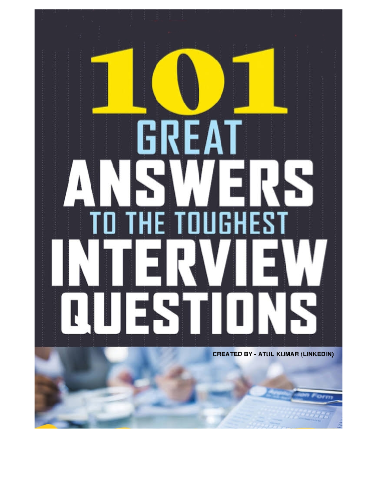 `101 Toughest Question - CREATED BY - ATUL KUMAR (LINKEDIN) What are ...