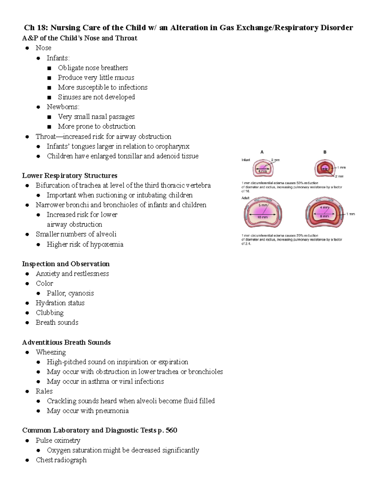PEDS Ch 18 - study notes - Ch 18: Nursing Care of the Child w/ an ... PEDS Ch 18 - study notes - Ch 18: Nursing Care of the Child w/ an ...