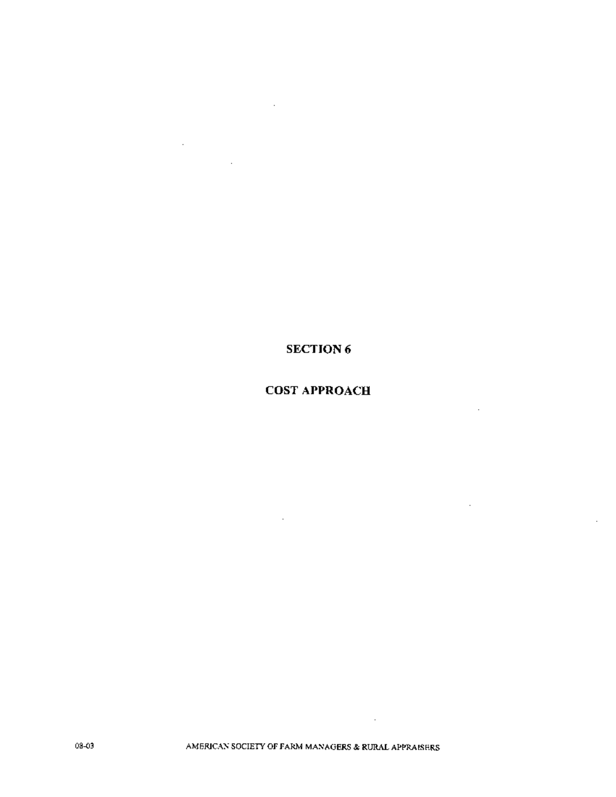 Lecture notes, lecture cost approach from ntbk - SECTION 6 COST ...