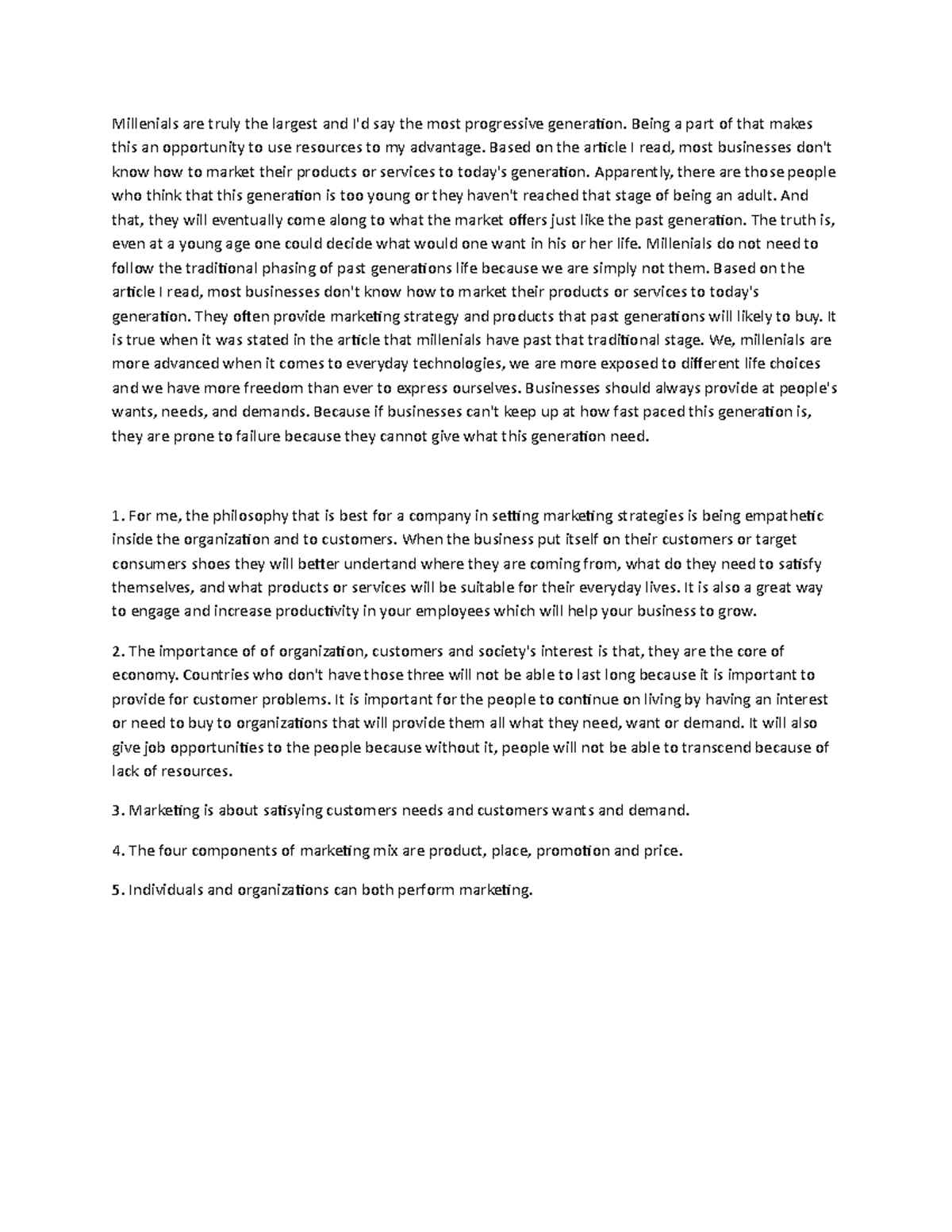 Marketing Act 2 - Grade: 2 - Minors - Studocu