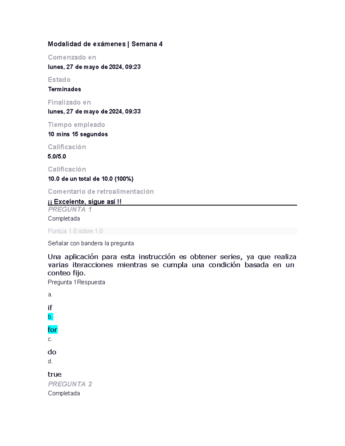 Modalidad de exámenes Semana 4 programación estructurada - Modalidad de exámenes | Semana 4 ...