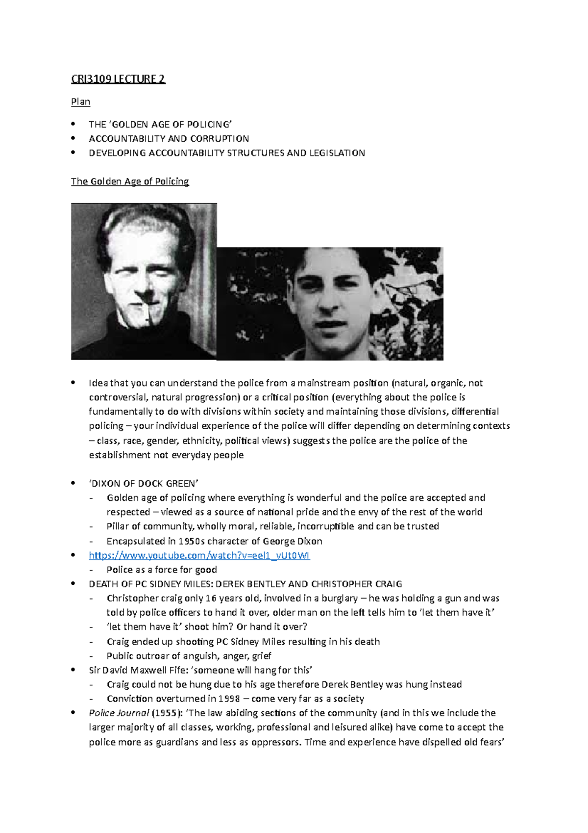 CRI3109 Lecture 2 - Clare Kinsella - CRI3109 - EdgeHill - Studocu