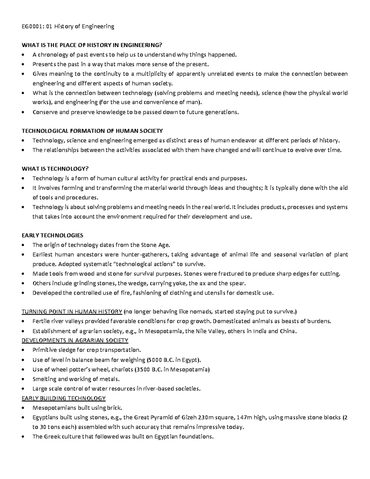 EG0001 Review - Chapter 1 - EG0001 - NTU - Studocu