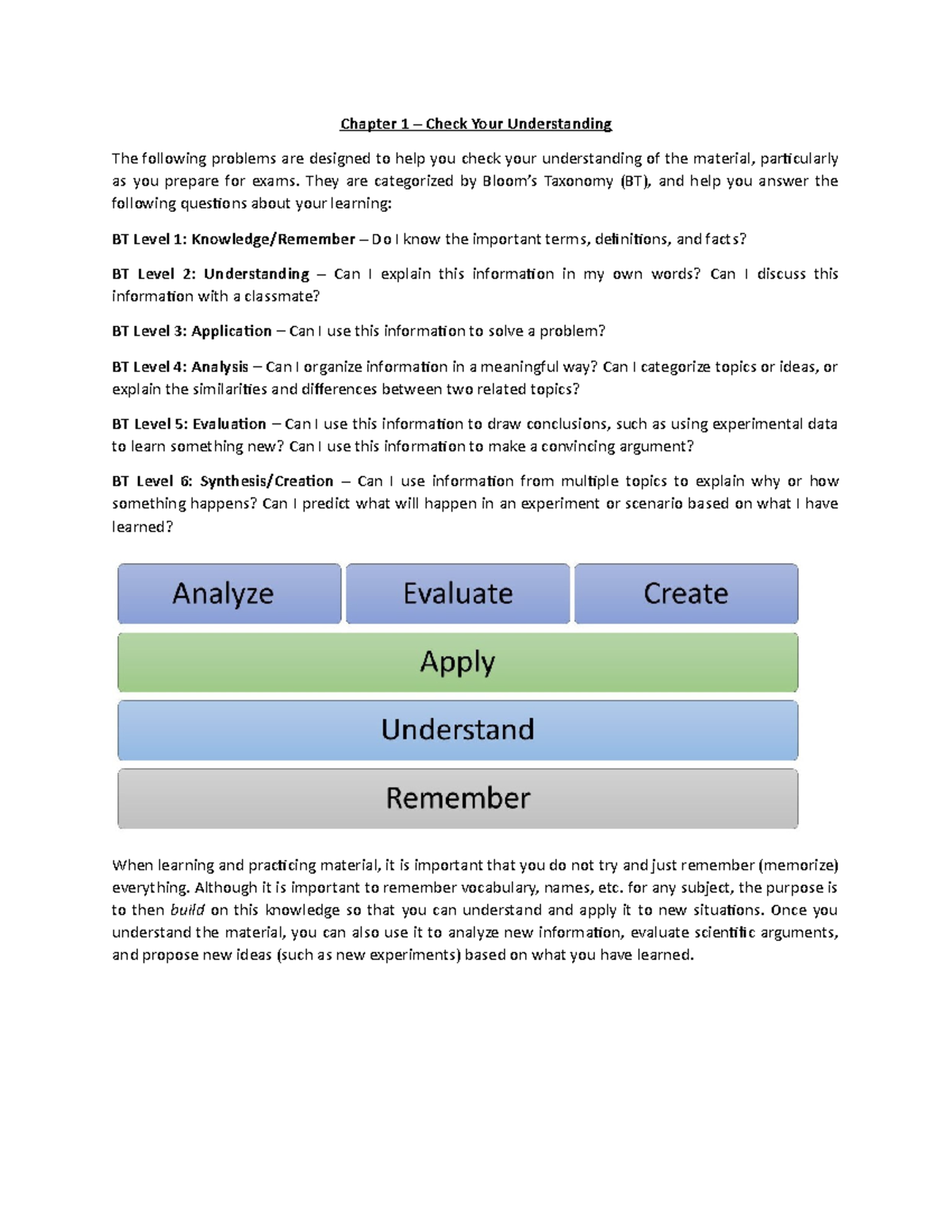 Module 1 Check Your Understanding Practice Problems - Chapter 1 – Check Your Understanding The ...