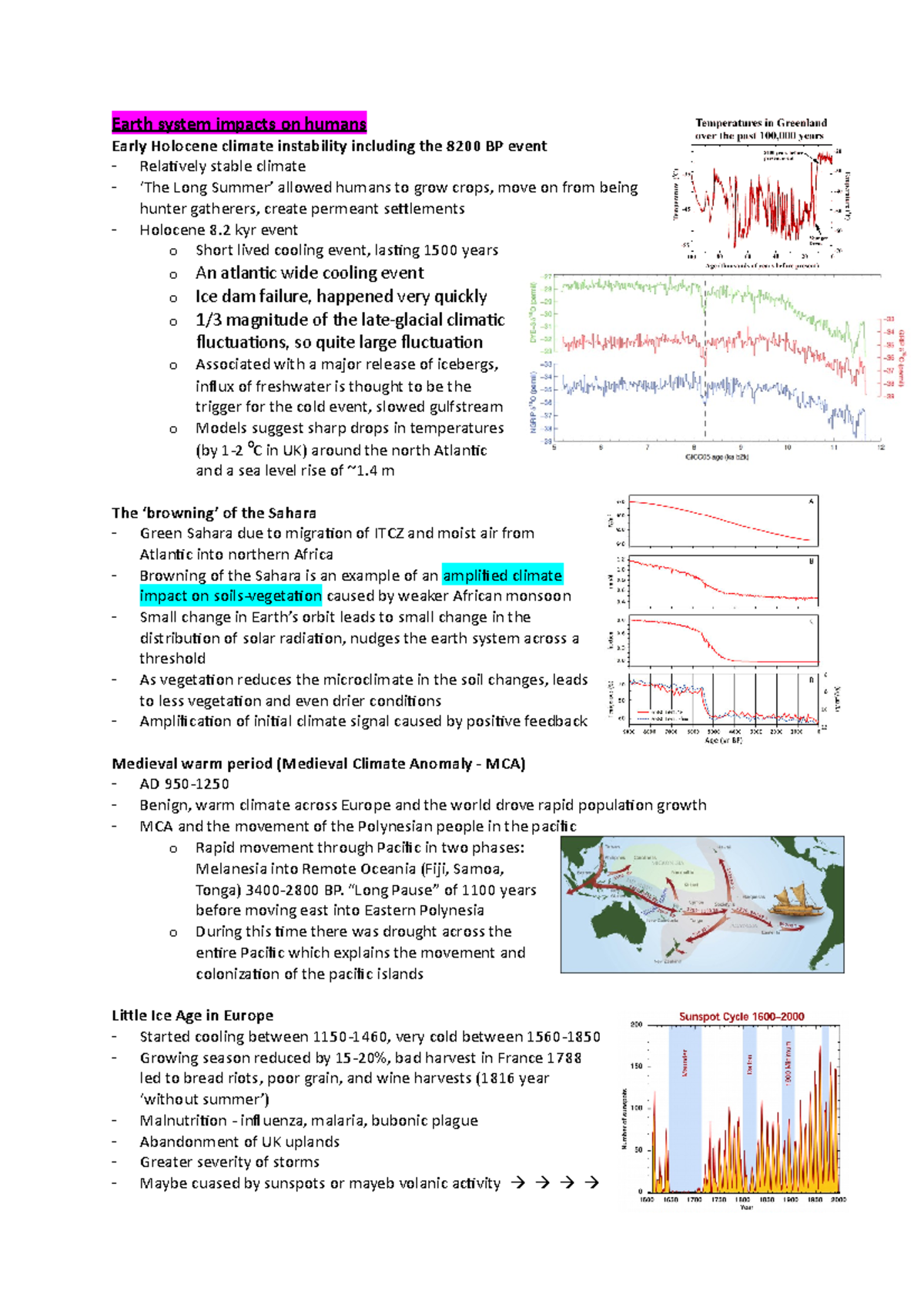 18. Earth System Impacts on humans - Earth system impacts on humans ...