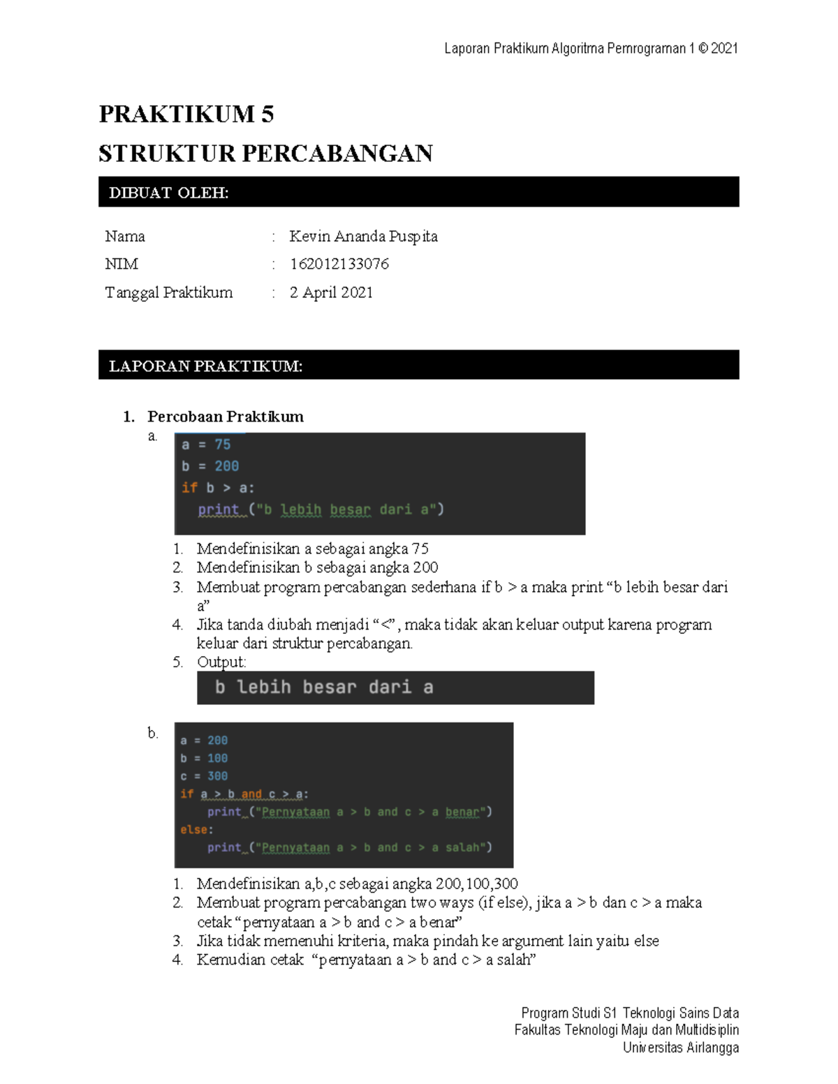 Struktur Percabangan - Program Studi S1 Teknologi Sains Data Fakultas ...