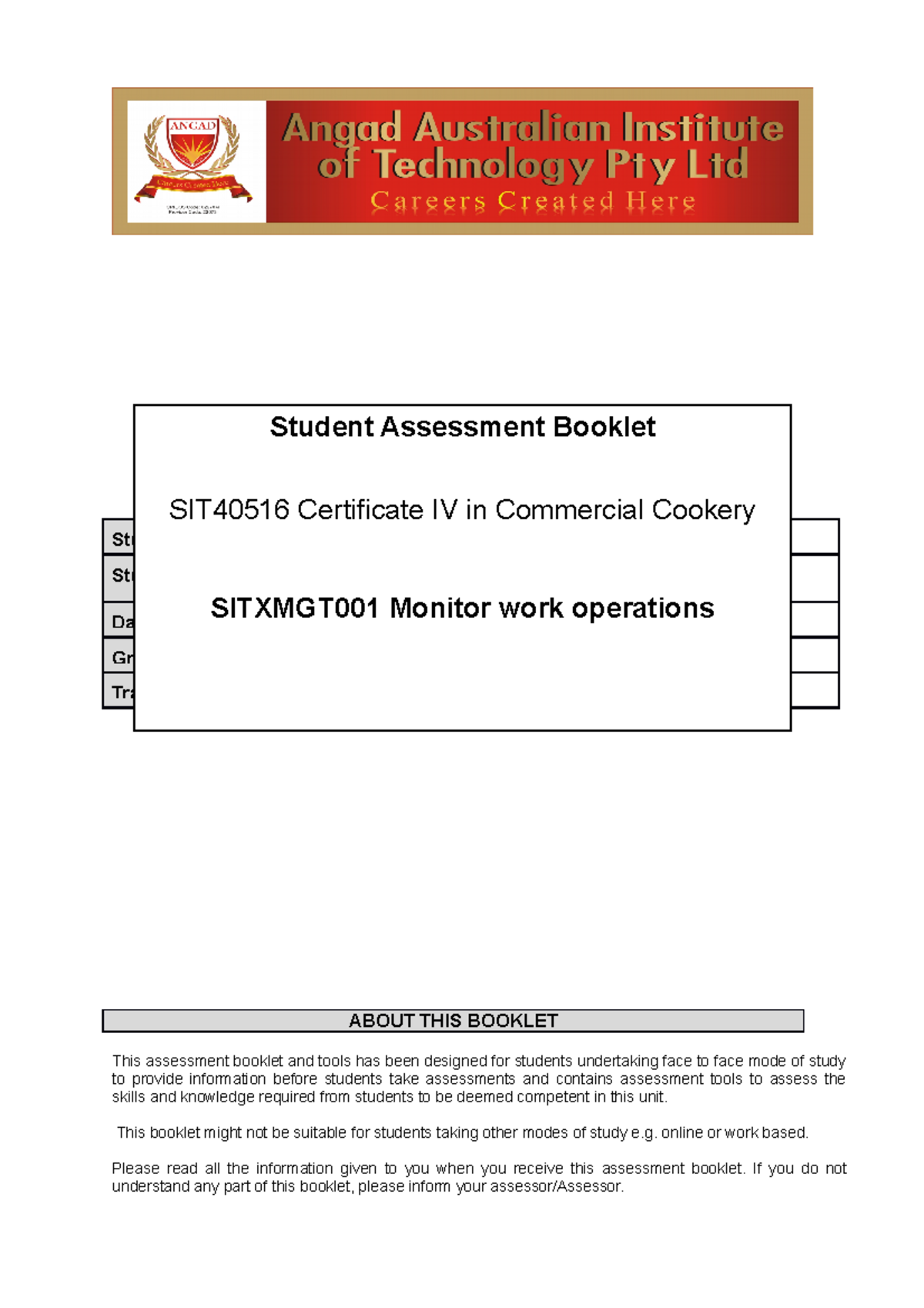 1 Monitor work operations - Student Full Name: Gurkirat Singh Student ...